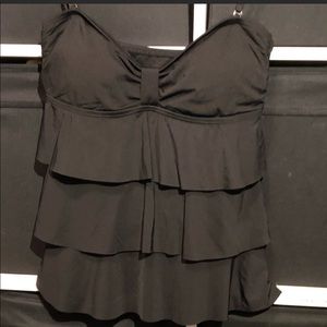 Kenneth Cole | Swim | Nwotkenneth Cole Black Ruffle Tankini Med | Poshmark